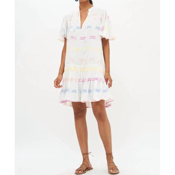 Oliphant | Dresses | New Oliphant Smocked Drop Mini Dress In White ...